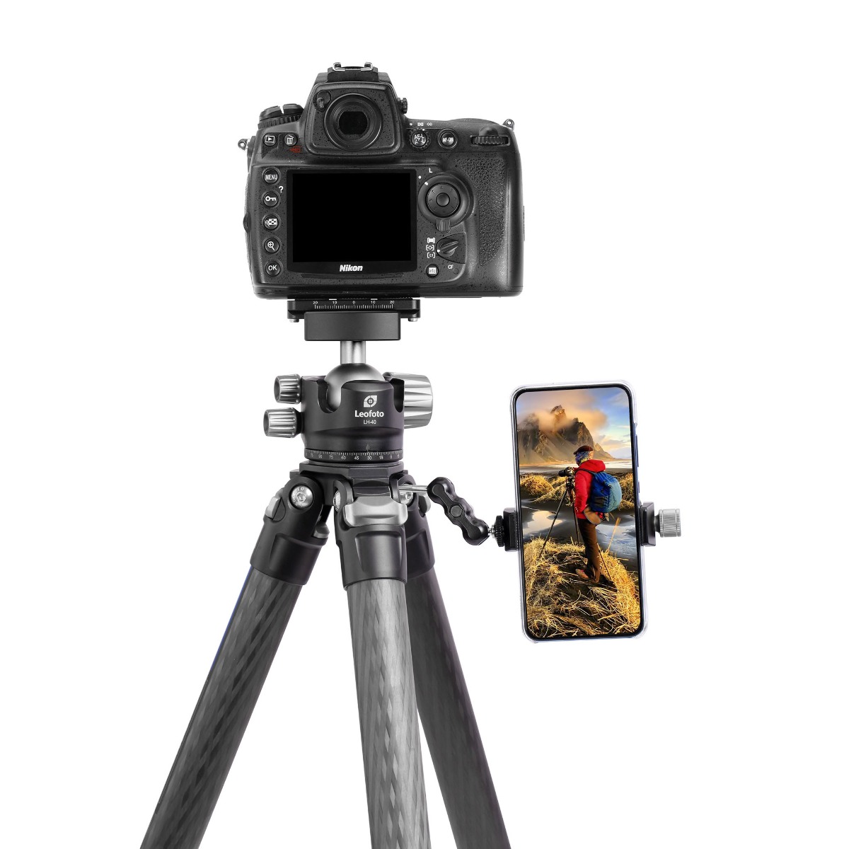 Leofoto Ranger LS-324C Carbon Fiber Tripod with Spider Bowl with LH-40 ...